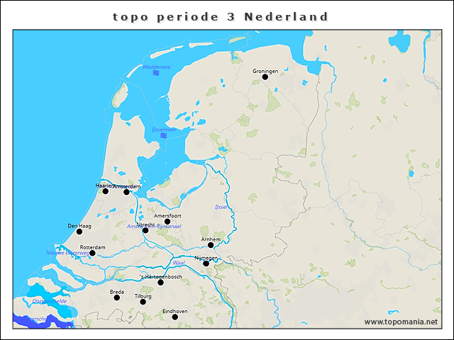 Topografie topo periode 3 Nederland | www.topomania.net