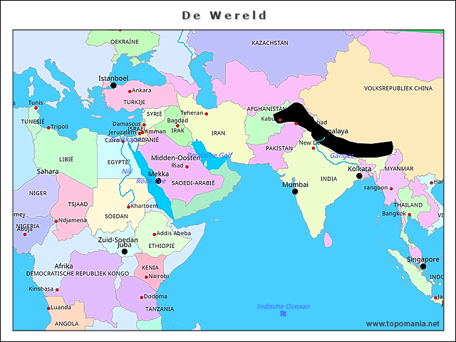 Topografie De Wereld | www.topomania.net