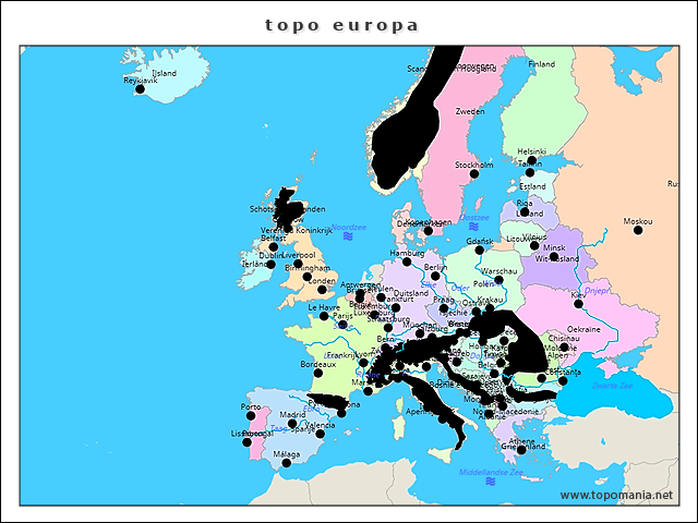 Topografie topo europa | www.topomania.net