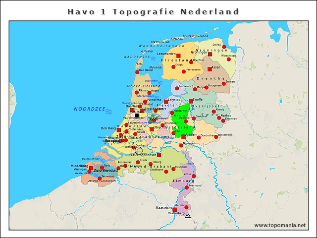Topografie Havo 1 Topografie Nederland | www.topomania.net