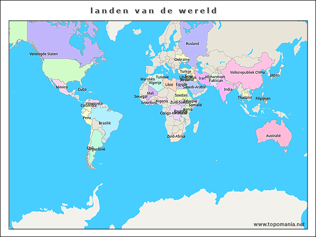 Geography landen van de wereld | www.topomania.net