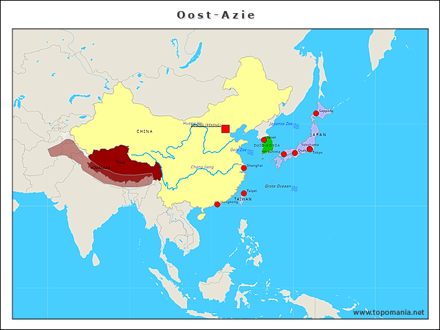 Topografie Oost-Azie | www.topomania.net