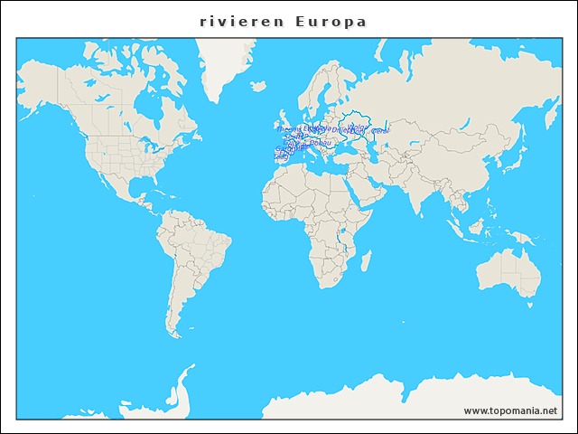 Geography rivieren Europa | www.topomania.net