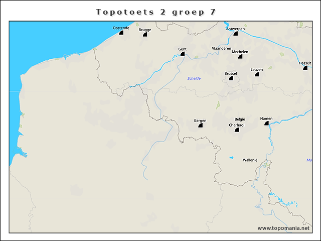 Topografie Topotoets 2 groep 7 | www.topomania.net