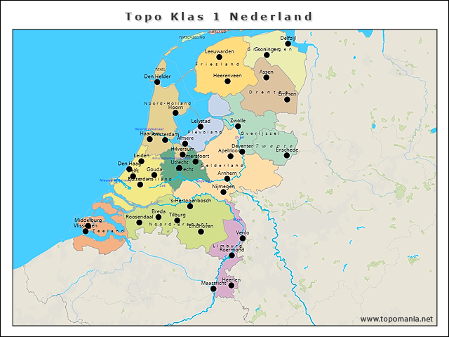 Topografie Topo Klas 1 Nederland | www.topomania.net