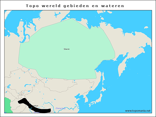 Topografie Topo wereld gebieden en wateren | www.topomania.net