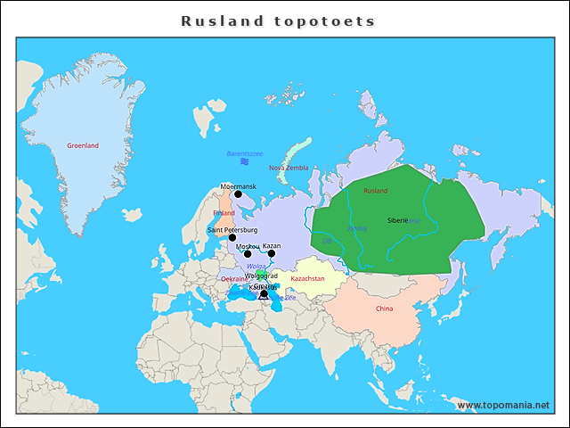 Topografie Rusland topotoets | www.topomania.net