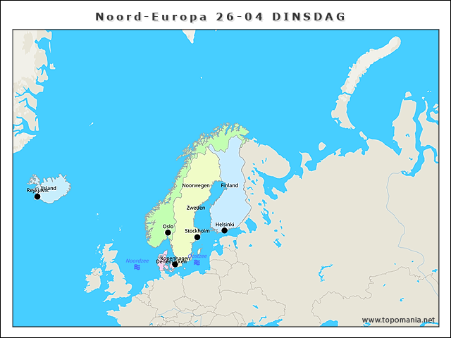Topografie Noord-Europa 26-04 DINSDAG | www.topomania.net