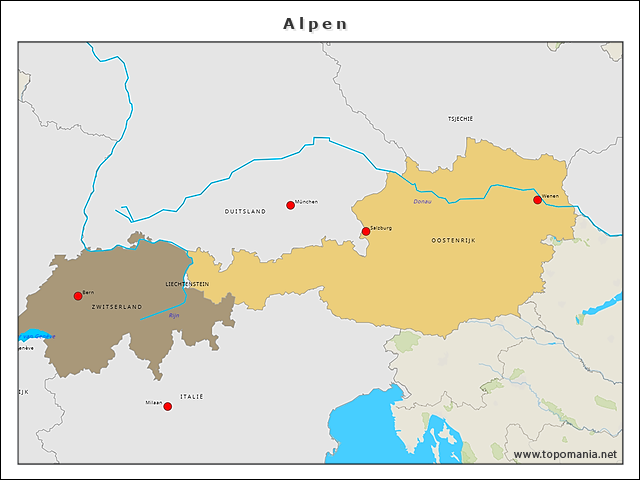 Topografie Alpen | www.topomania.net
