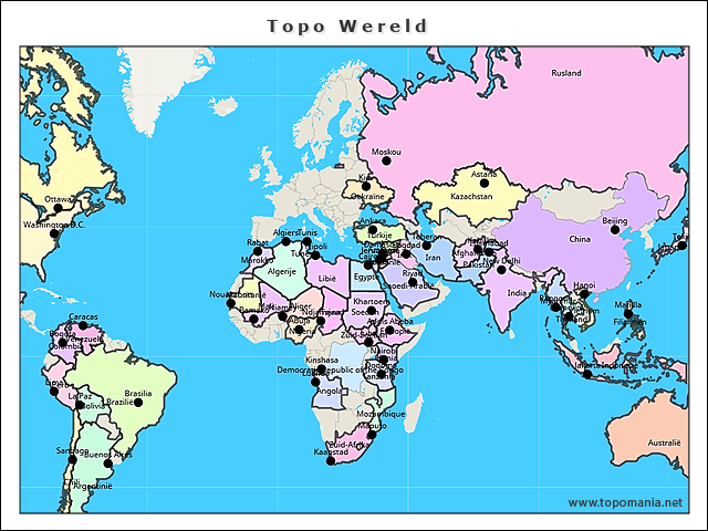 Topografie Topo Wereld | www.topomania.net