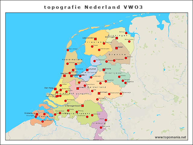 Topografie topografie Nederland VWO3 | www.topomania.net