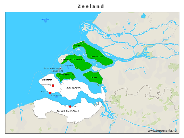 Topografie Zeeland | www.topomania.net