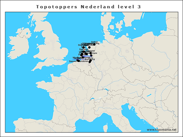 Topografie Topotoppers Nederland level 3 | www.topomania.net