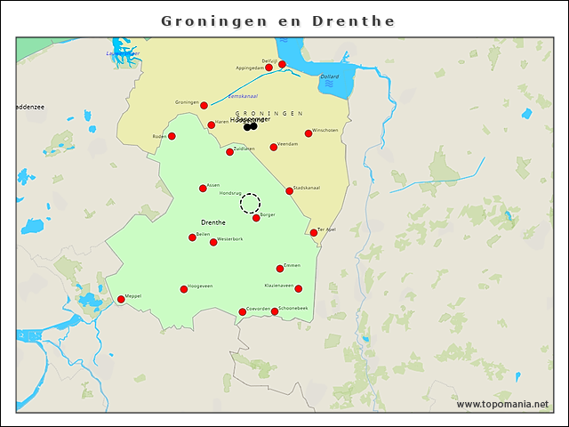 Topografie Groningen en Drenthe | www.topomania.net