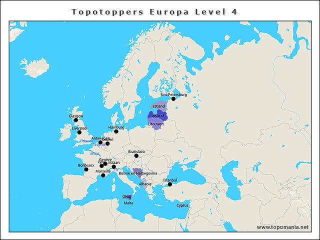 Geography Topotoppers Europa Level 4 | www.topomania.net