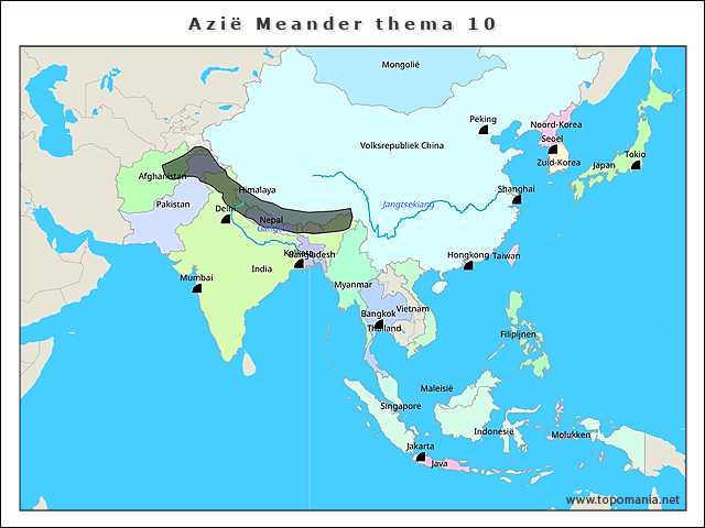 Topografie Azië Meander thema 10 | www.topomania.net