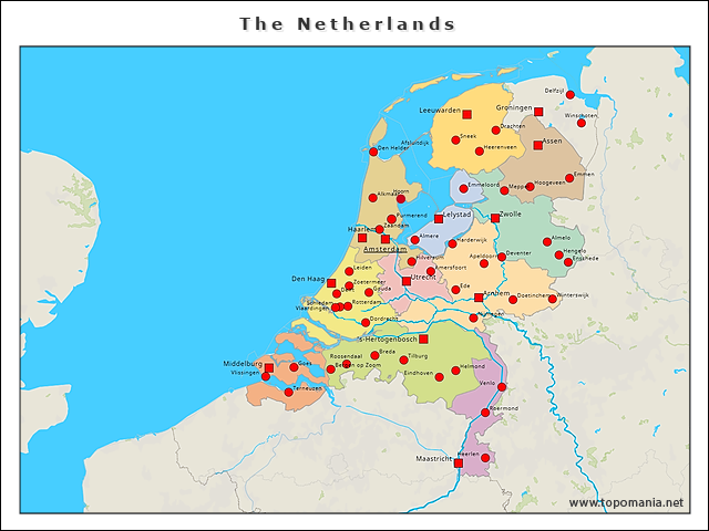 Topografie The Netherlands | www.topomania.net