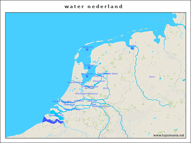 Topografie water nederland | www.topomania.net