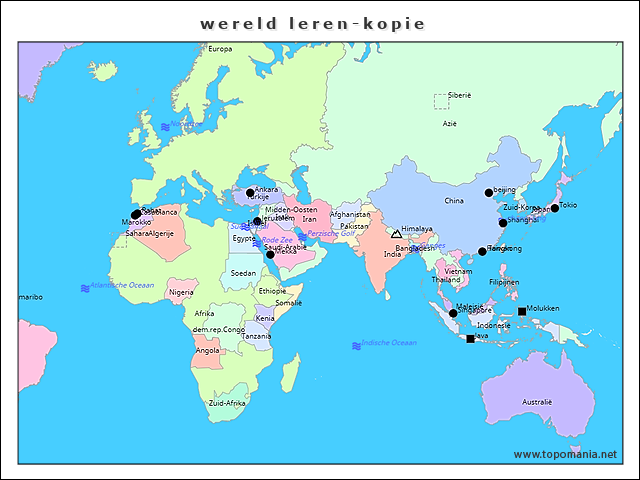 Topografie wereld leren-kopie | www.topomania.net