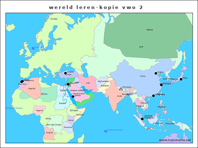 Topografie wereld leren-kopie vwo 2 | www.topomania.net