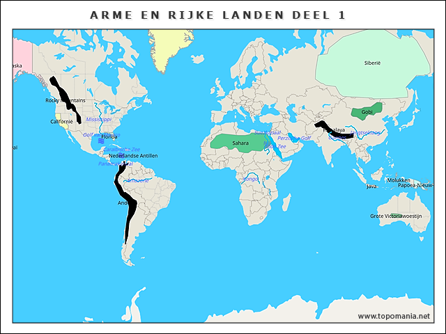 Topografie ARME EN RIJKE LANDEN DEEL 1 | www.topomania.net