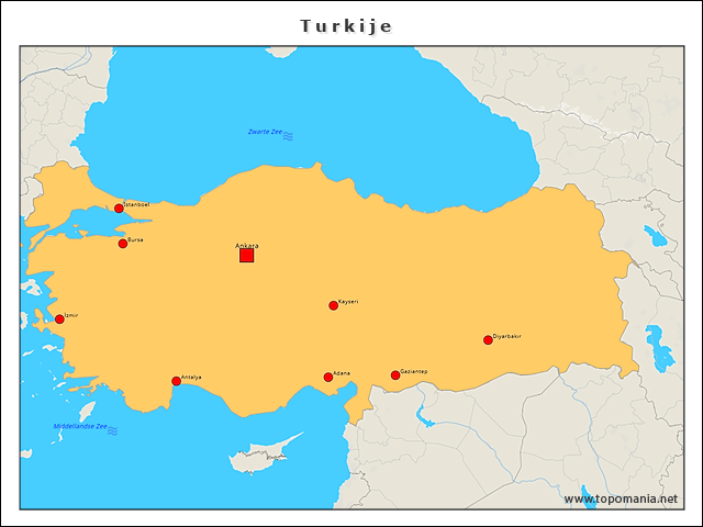 Topografie Turkije | www.topomania.net