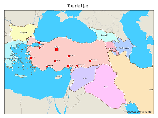 Topografie Turkije Topografie | www.topomania.net