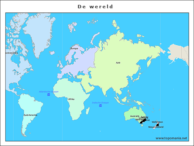 Topografie De wereld | www.topomania.net