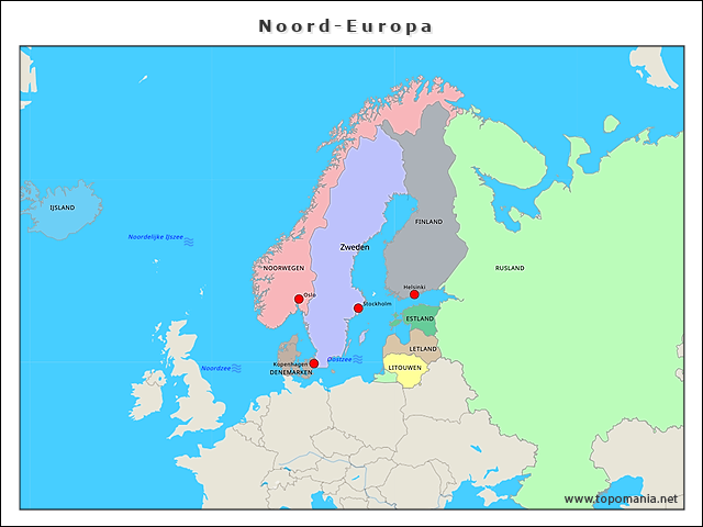 Geography Noord-Europa | www.topomania.net