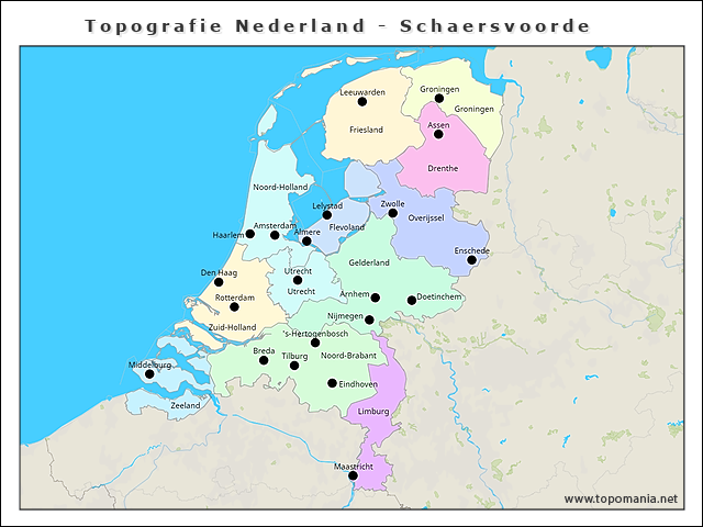 Topografie Topografie Nederland - Schaersvoorde | www.topomania.net