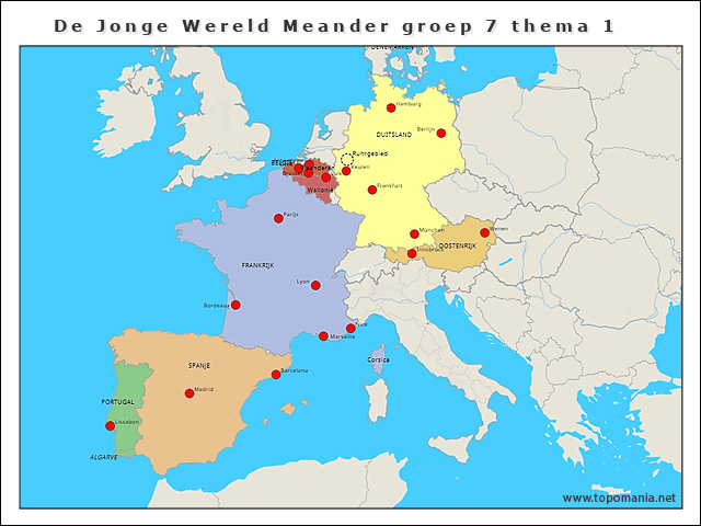 Topografie De Jonge Wereld Meander groep 7 thema 1 | www.topomania.net