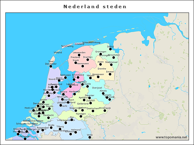 Topografie Nederland | www.topomania.net