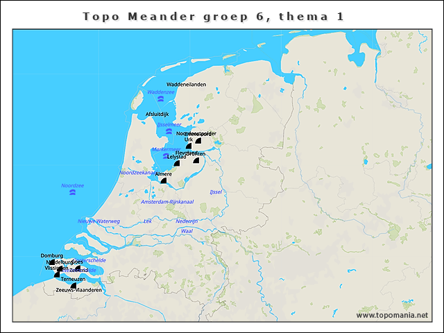 Topografie Topo Meander groep 6, thema 1 | www.topomania.net