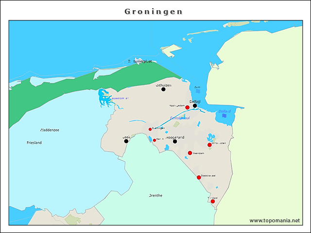 Topografie Groningen | www.topomania.net