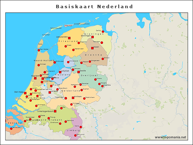 Topografie Basiskaart Nederland | www.topomania.net