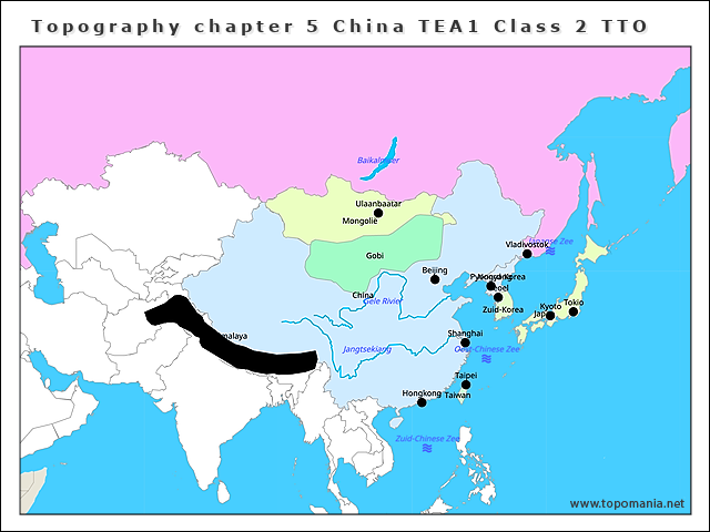 Topografie Topography chapter 5 China TEA1 Class 2 TTO | www.topomania.net