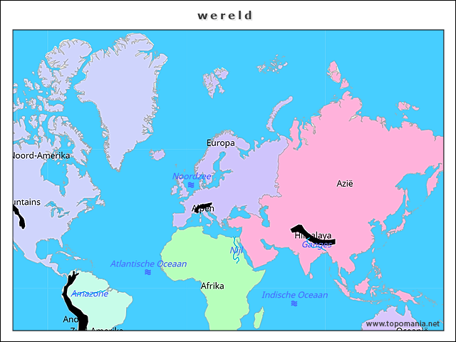Topografie wereld | www.topomania.net