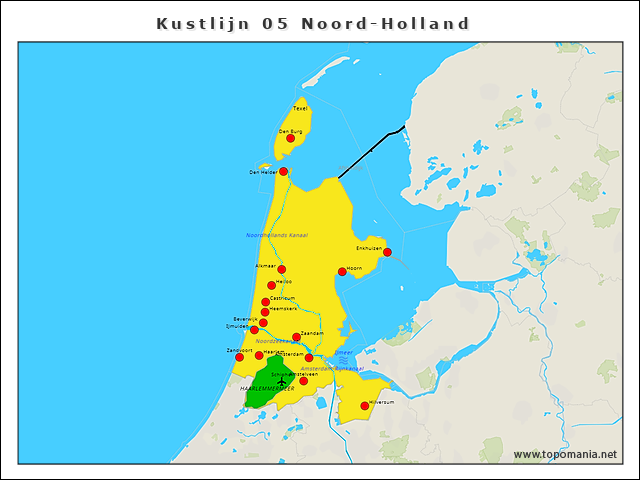 Topografie Kustlijn 05 Noord-Holland | www.topomania.net