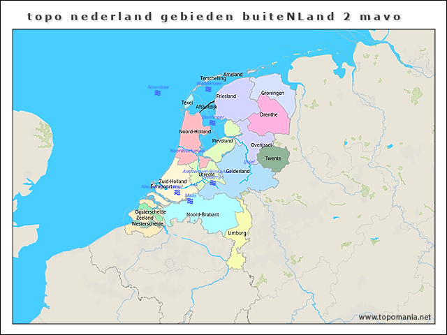 Topografie topo nederland gebieden buiteNLand 2 mavo | www.topomania.net