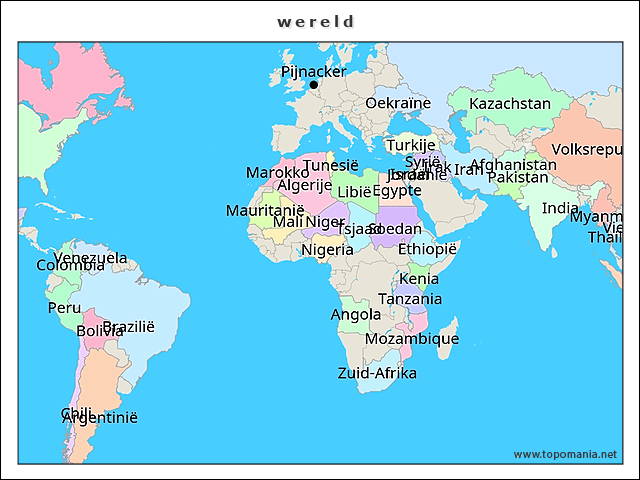 Topografie landen | www.topomania.net