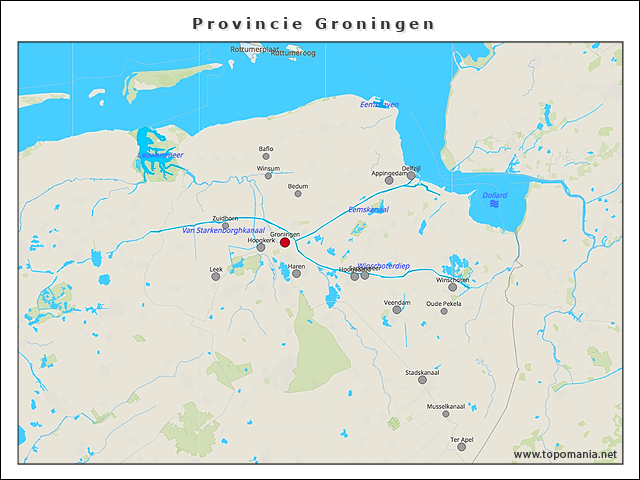 Topografie Provincie Groningen | www.topomania.net