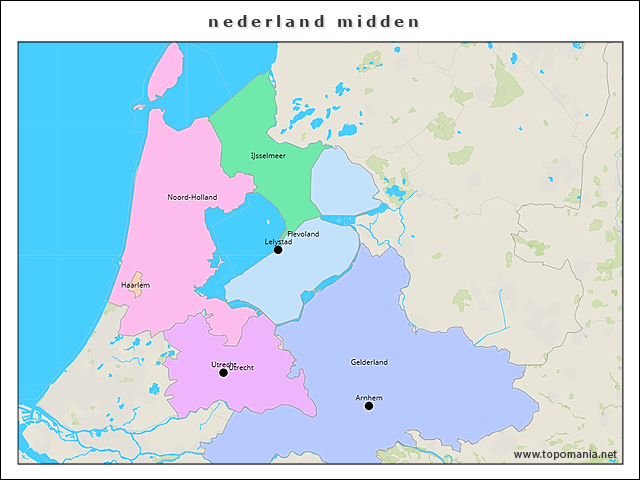 Topografie nederland midden | www.topomania.net