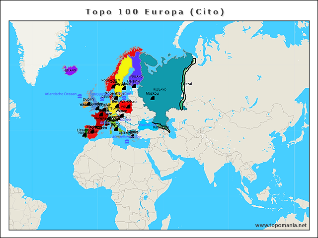 Geography Topo 100 Europa (Cito) | www.topomania.net