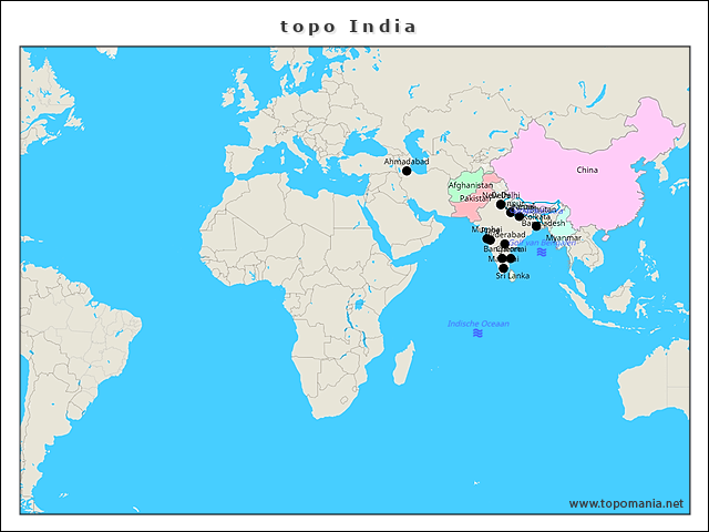 Geography topo India | www.topomania.net