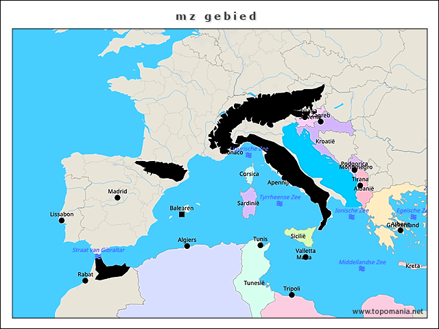Topografie mz gebied | www.topomania.net