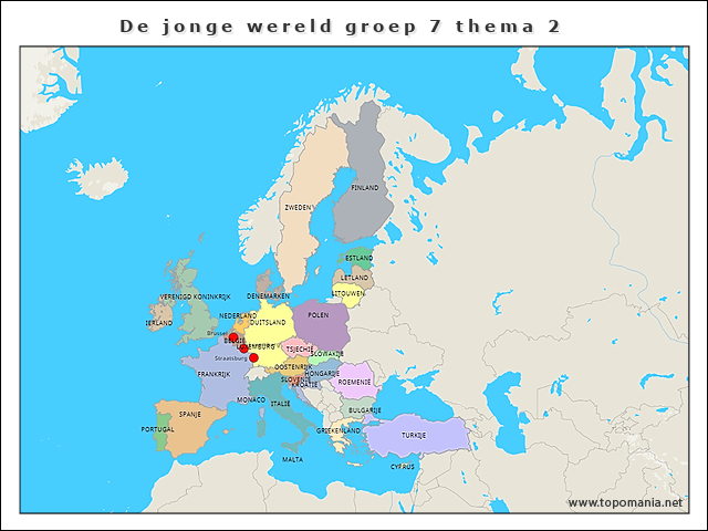 Topografie De jonge wereld groep 7 thema 2 | www.topomania.net