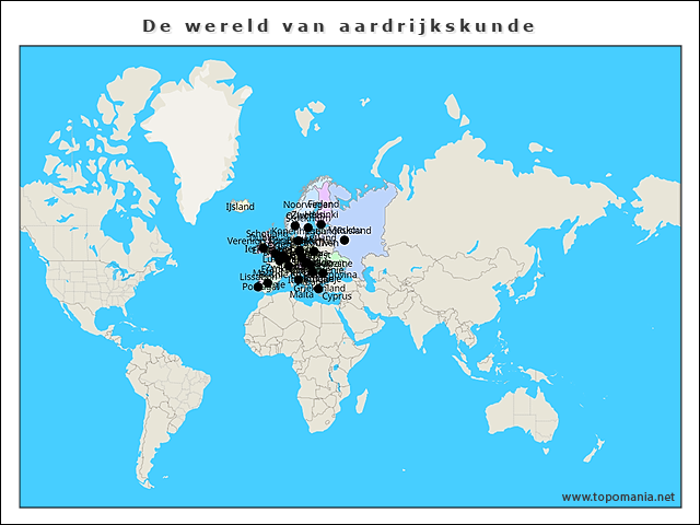 Topografie De wereld van aardrijkskunde | www.topomania.net