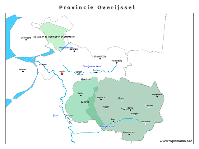 Topografie Provincie Overijssel | www.topomania.net