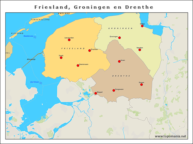 Topografie H1 Wijzer groep 6 Friesland, Groningen en Drenthe | www ...