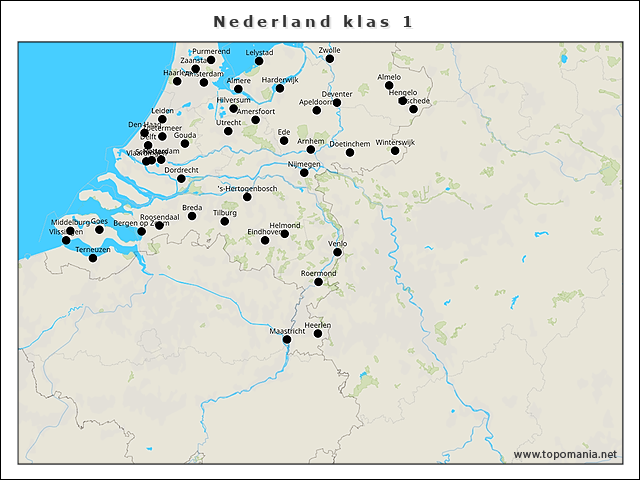 Geography Nederland klas 1 steden | www.topomania.net